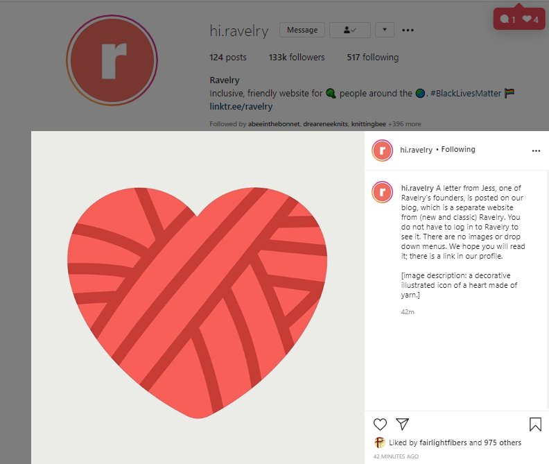 Ravelry Redesign: a copy of Jessica's Letter – Yarn Love