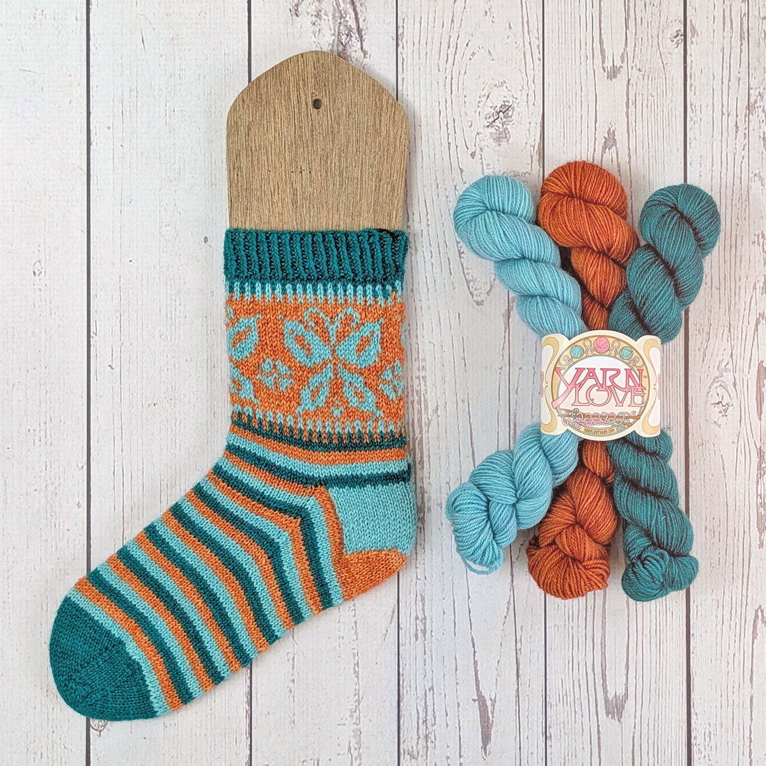 Flutterby Butterfly Sock Yarn Kit – Hand-Dyed Stoneknits Knitting Kit ...