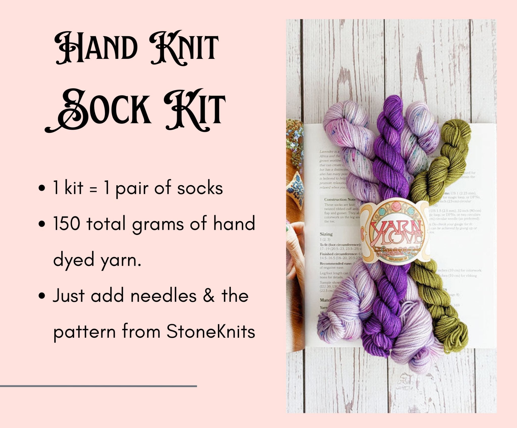 Blooming Lavender Socks Mini Skein Yarn Kit – Yarn Love