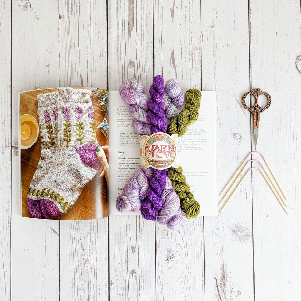 Blooming Lavender Socks Mini Skein Yarn Kit – Yarn Love