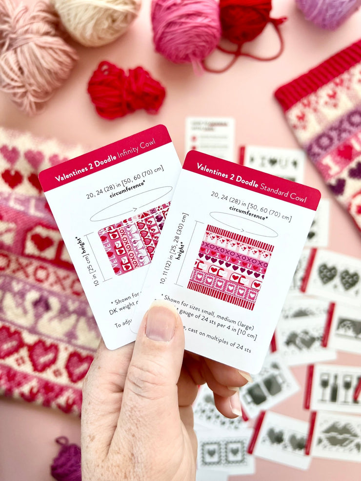 Valentine 2 Doodle Deck: Knitting Chart & Stitch Dictionary Cards ...